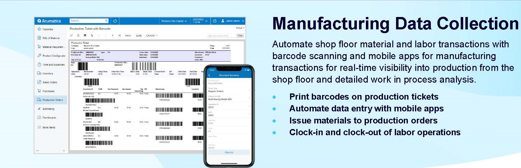 What Features of Acumatica are Good For Manufacturing? - Brainsell